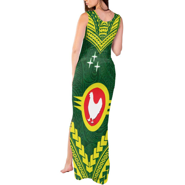 Manu'a Flag Day Tank Maxi Dress Polynesian Pattern National Color Proud ...