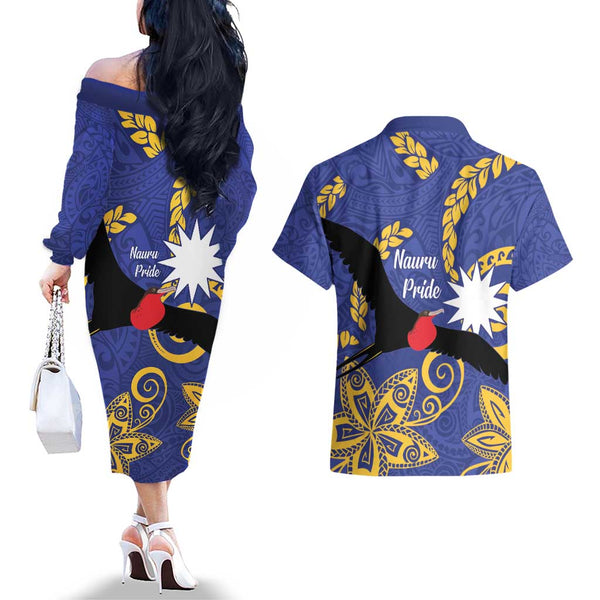Nauru Angam Day Couples Matching Off The Shoulder Long Sleeve Dress and ...