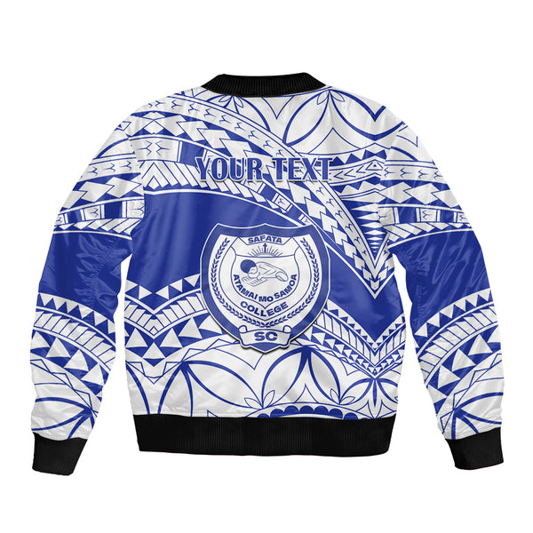 Personalised Samoa Safata College Bomber Jacket Samoan Pattern LT14