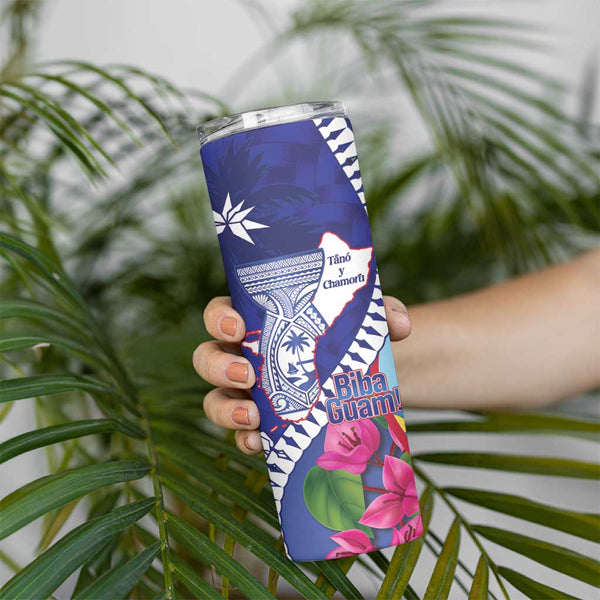 Biba Guam Liberation Day Skinny Tumbler Tano y Chamoru Latte Stone Blue ...