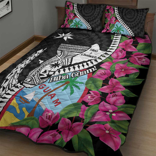 Biba Guam Liberation Day Quilt Bed Set Tano y Chamoru Latte Stone Black ...