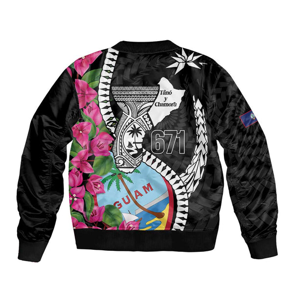 Biba Guam Liberation Day Sleeve Zip Bomber Jacket Tano y Chamoru Latte ...