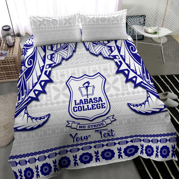 Personalised Fiji Labasa College Bedding Set Fijian Tapa Pattern LT14