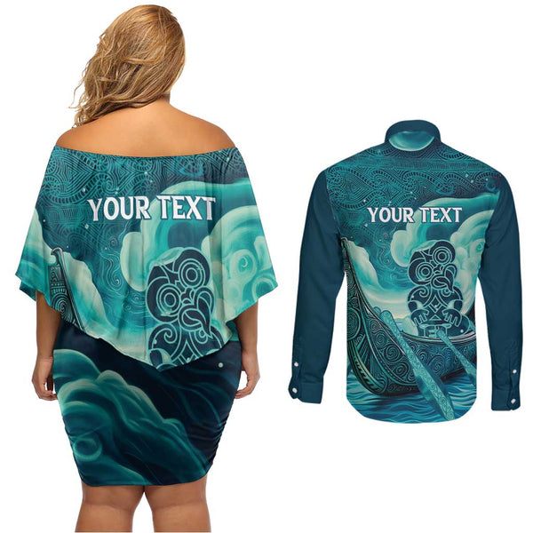 Personalised New Zealand Waitangi Day Couples Matching Off Shoulder ...