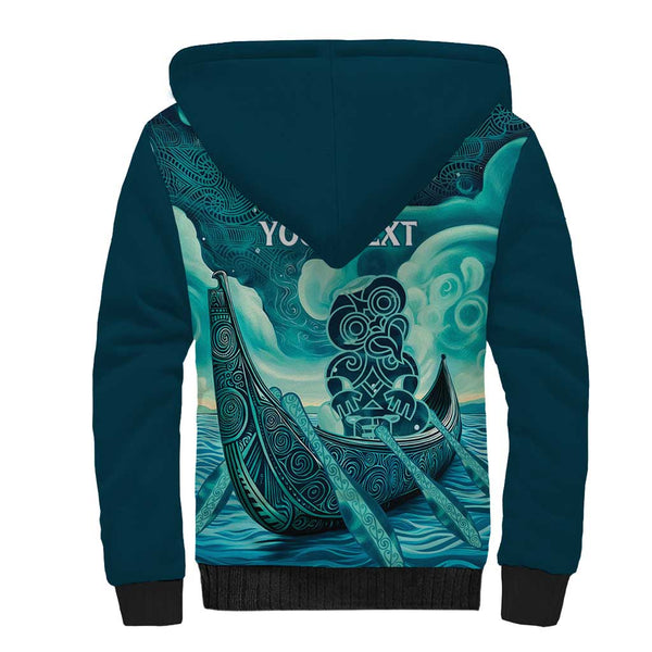 Personalised New Zealand Waitangi Day Sherpa Hoodie Hei Tiki With Maori ...