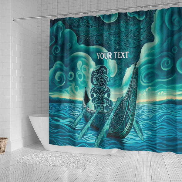 Personalised New Zealand Waitangi Day Shower Curtain Hei Tiki With ...