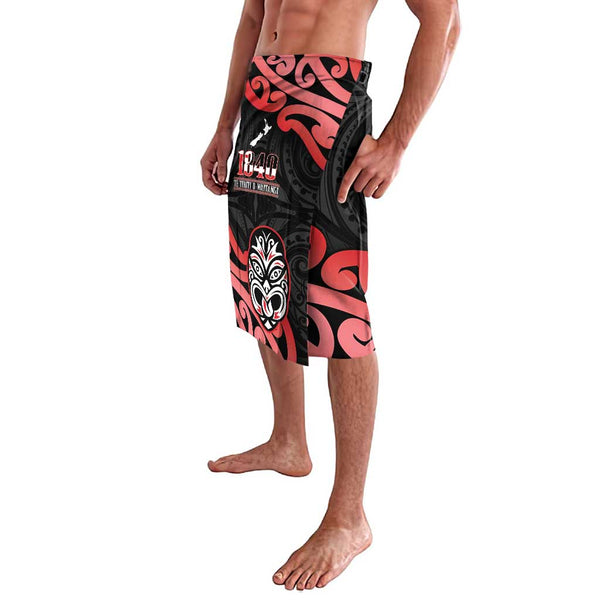 New Zealand 1840 Waitangi Day Lavalava Aotearoa Haka Mask - Red Version ...