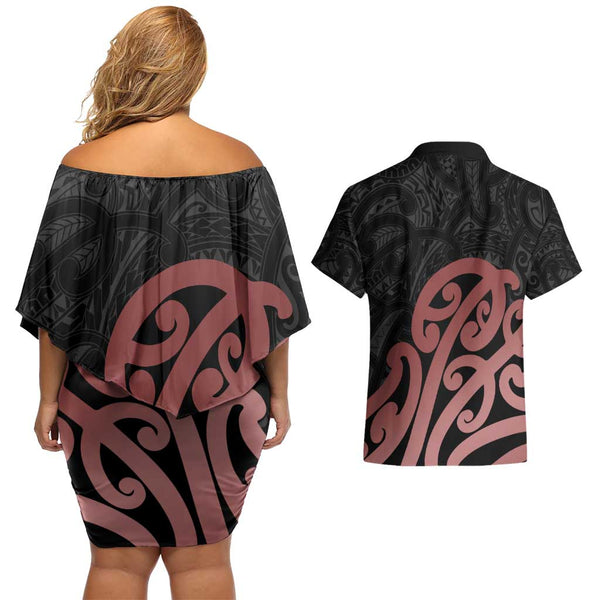 New Zealand Mangopare Tamanako Couples Matching Off Shoulder Short ...