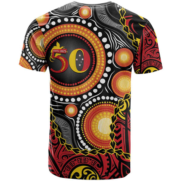 Celebrating 50 Years Papua New Guinea T Shirt Aboriginal Mix Papuan ...
