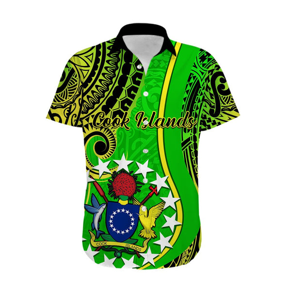 Polynesian Pride Cook Islands Hawaiian Shirt Kuki Airani Coat Of Arms LT14