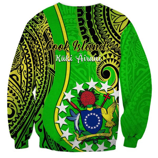 Polynesian Pride Cook Islands Sweatshirt Kuki Airani Coat Of Arms LT14