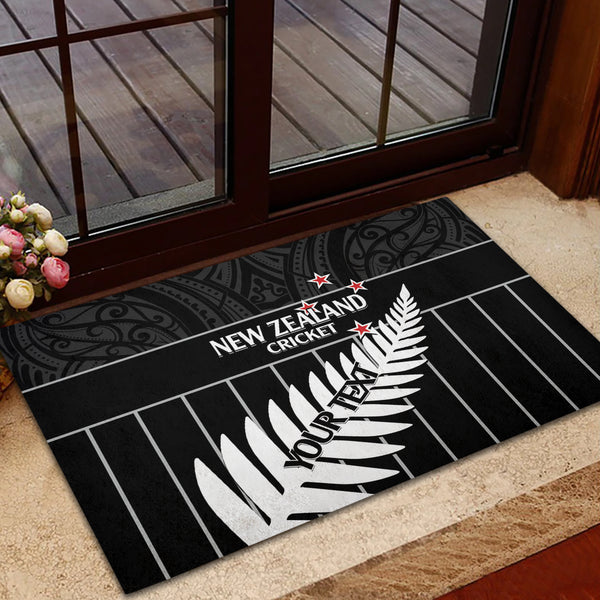 Custom New Zealand Silver Fern Cricket Rubber Doormat Aotearoa Maori Go ...