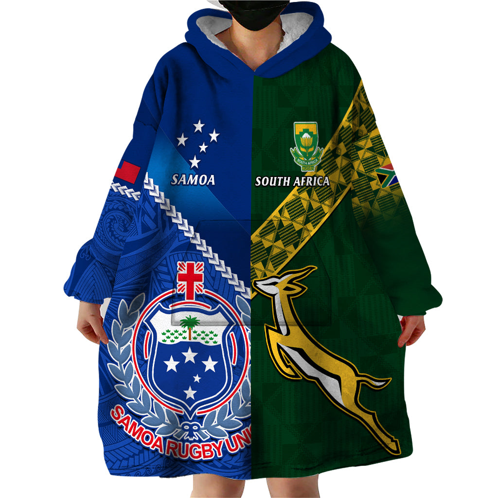 Samoa And South Africa Rugby Wearable Blanket Hoodie 2023 World Cup ...