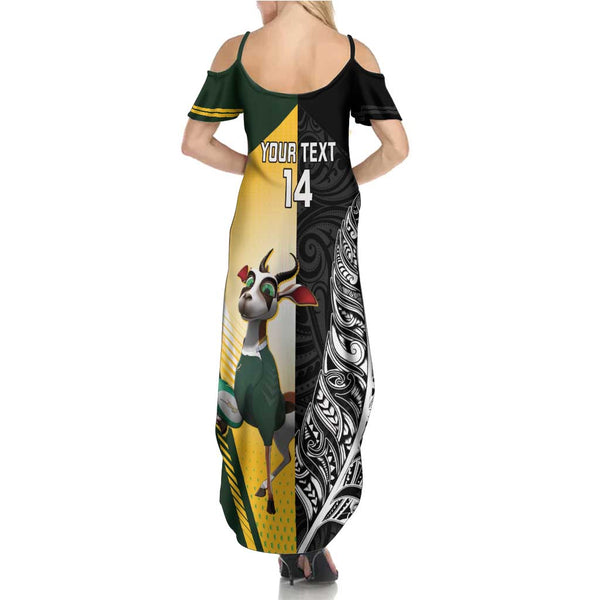 New Zealand and South Africa Rugby Custom Summer Maxi Dress Maori ...