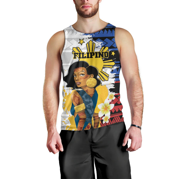Personalised Philippines Women's Day Men Tank Top Filipino Golden Sun ...