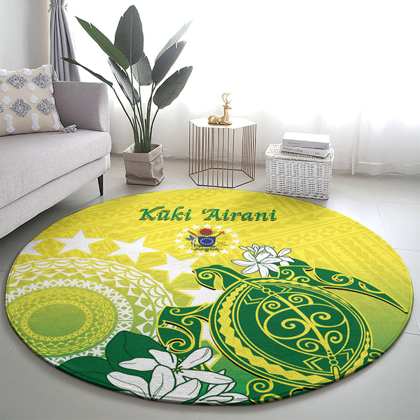Cook Islands Independence Day Round Carpet Kuki Airani Tiare Maori ...