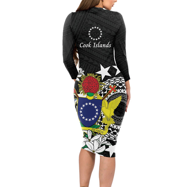 Cook Islands Independence Day Long Sleeve Bodycon Dress Kuki Airani ...