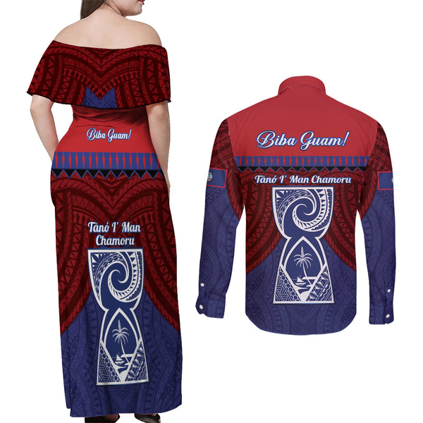 Guam Liberation Day Couples Matching Off Shoulder Maxi Dress and Long ...