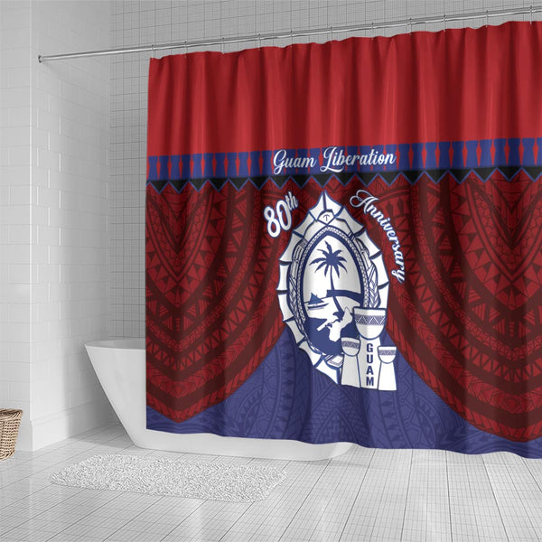 Guam Liberation Day Shower Curtain Biba Guahan Chamorro 80th ...