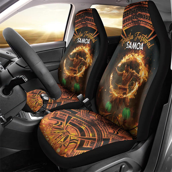 Samoa Teuila 2024 Festival Car Seat Cover Samoan Siva Afi With Red
