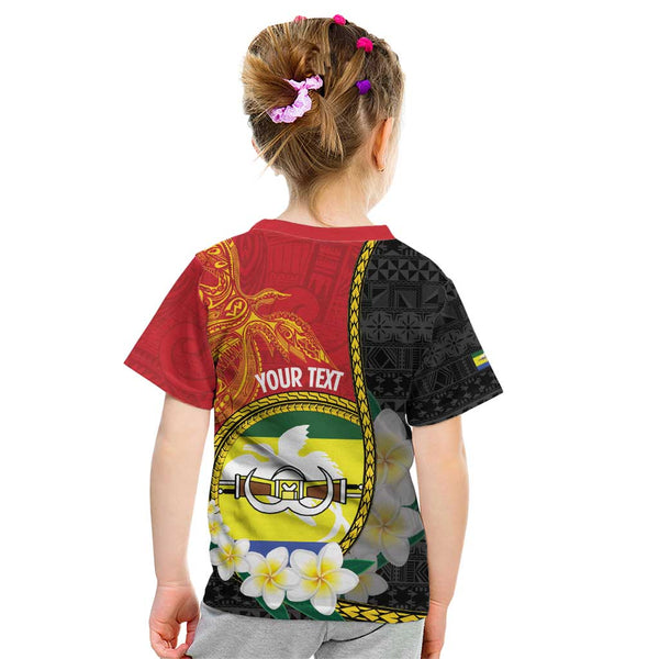 Personalised PNG Morobe Provins Kid T Shirt Papua New Guinea Plumeria ...