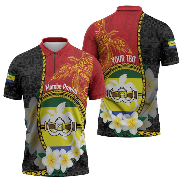 Personalised PNG Morobe Provins Zipper Polo Shirt Papua New Guinea ...