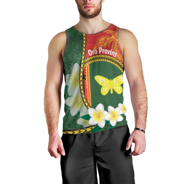 Personalised PNG Oro Provins Men Tank Top Papua New Guinea Plumeria ...