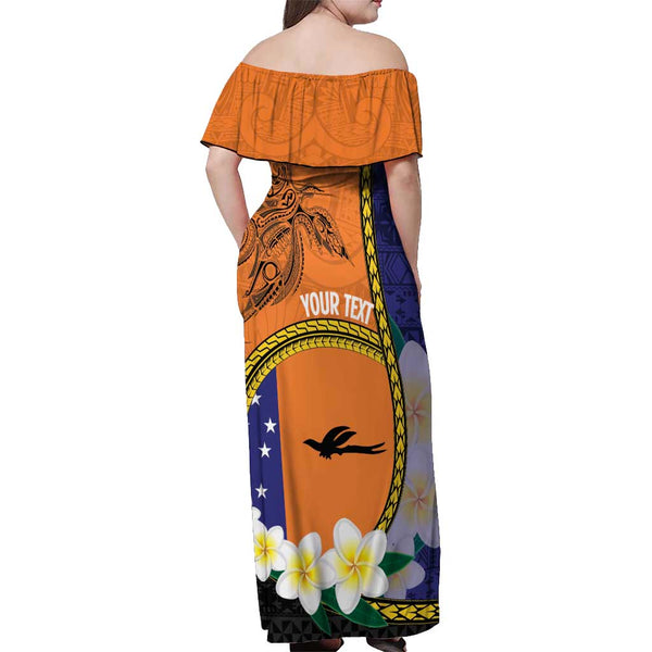 Personalised PNG Niu Ailan Off Shoulder Maxi Dress Papua New Guinea ...