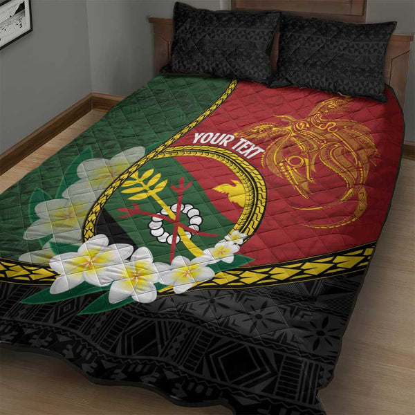 Personalised PNG Simbu Provins Quilt Bed Set Papua New Guinea Plumeria ...