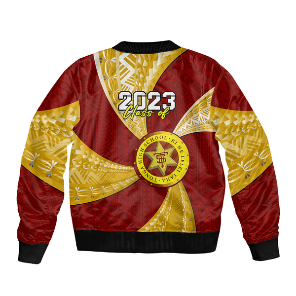 Personalised Tonga High School Bomber Jacket Class Of Year Tongan Ngatu ...