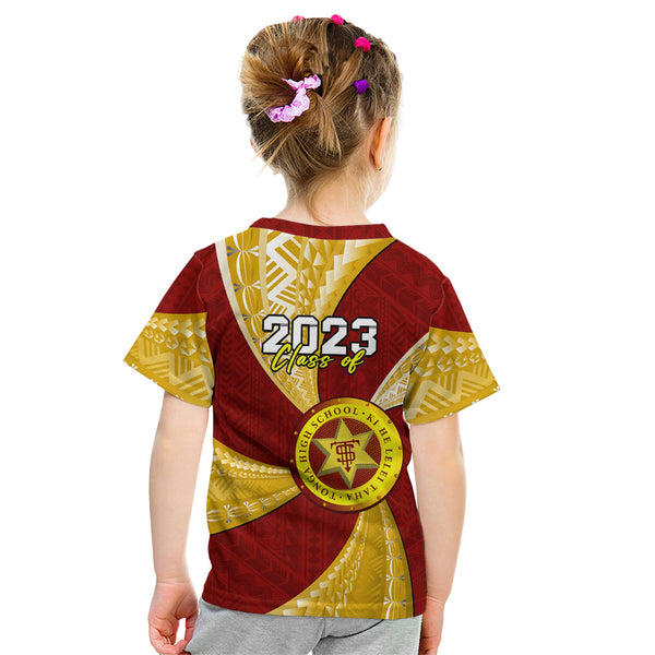 Personalised Tonga High School Kid T Shirt Class Of Year Tongan Ngatu ...