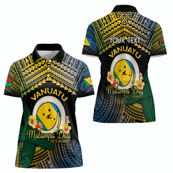 Personalised Malampa Day Women Polo Shirt Vanuatu Provinces Polynesian ...