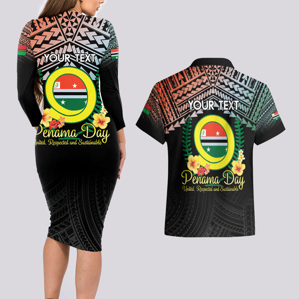 Personalised Penama Day Couples Matching Long Sleeve Bodycon Dress and ...