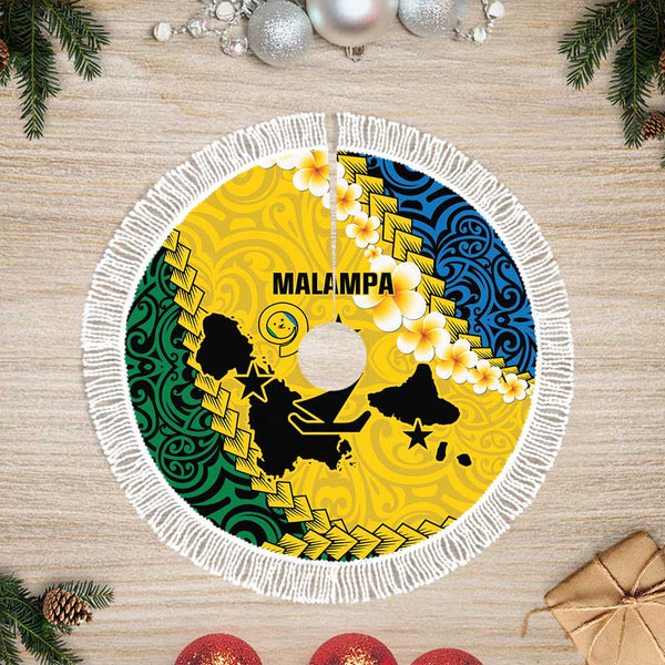 Malampa Province Tree Skirt Vanuatu Map - Plumeria Flag Color LT14
