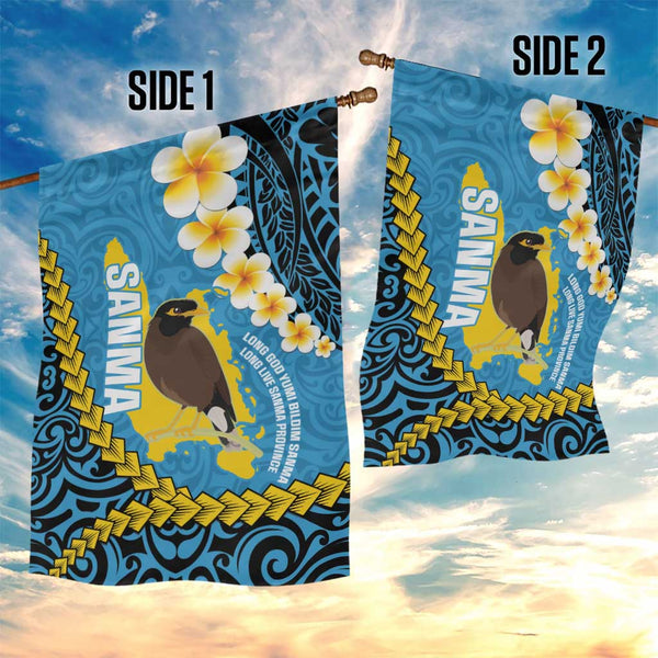 Sanma Province Garden Flag Vanuatu Pattern Myna Bird - Plumeria Flag ...