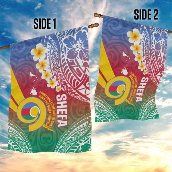 Shefa Province Garden Flag Vanuatu Pattern Map - Plumeria Flag Color LT14