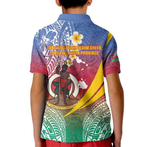 Shefa Province Kid Polo Shirt Vanuatu Pattern Map - Plumeria Flag Color ...