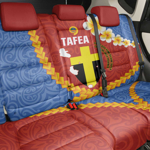 Tafea Province Back Car Seat Cover Vanuatu Pattern Map - Plumeria Flag ...