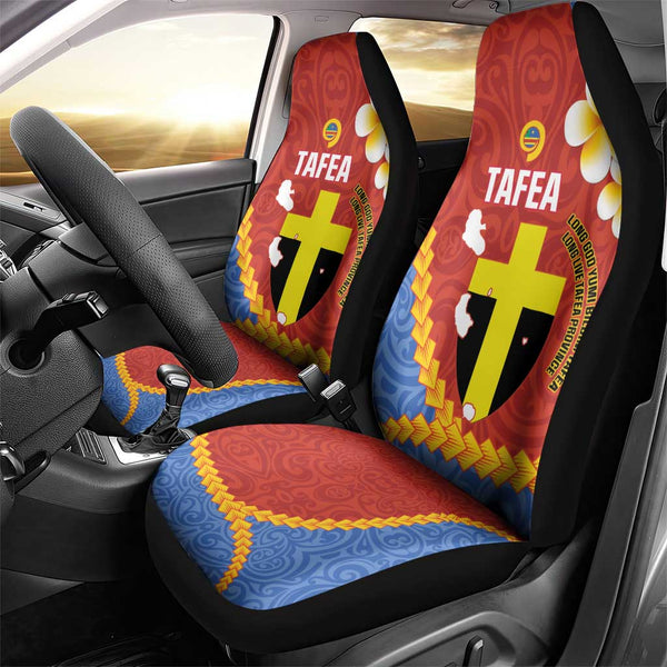 Tafea Province Car Seat Cover Vanuatu Pattern Map - Plumeria Flag Color ...
