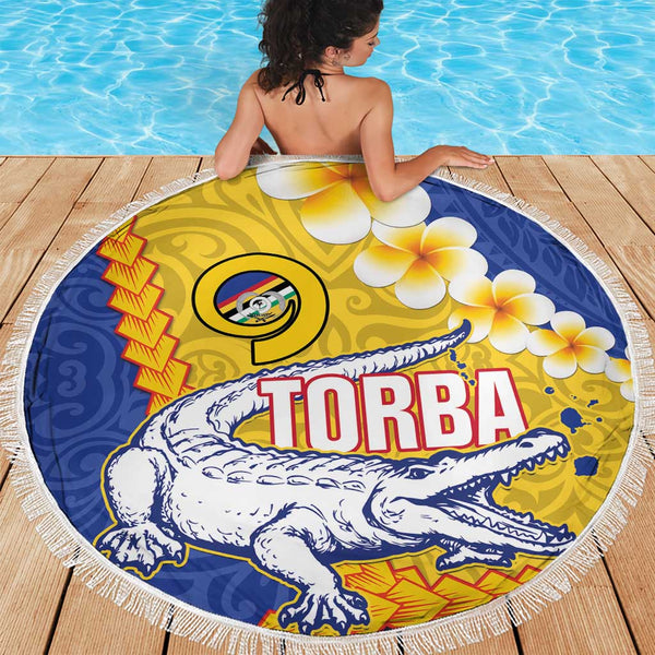 Torba Province Beach Blanket Vanuatu Pattern Crocodile - Plumeria Flag ...