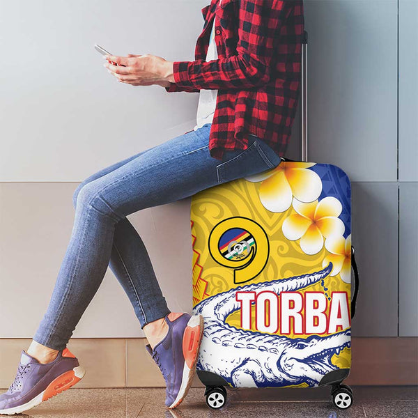 Torba Province Luggage Cover Vanuatu Pattern Crocodile - Plumeria Flag ...