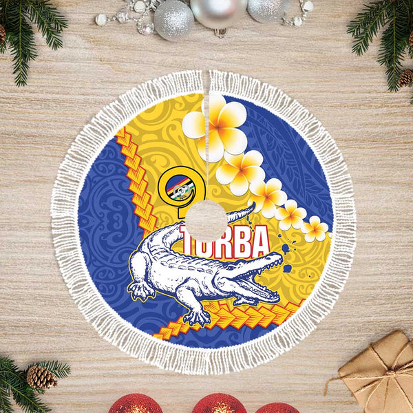 Torba Province Tree Skirt Vanuatu Pattern Crocodile - Plumeria Flag ...
