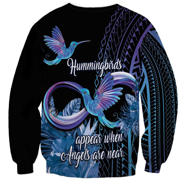 Polynesian Memorial Sweatshirt Hummingbirds Appear When Angels Are Near ...