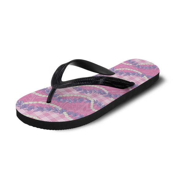 Pink Hawaii Palaka Honohono Pikake Flip Flops Hawaiian Orchid Lei ...