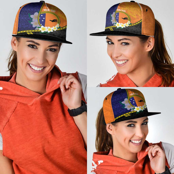PNG Niu Ailan Snapback Cap Papua New Guinea Plumeria Melanesian Pattern ...