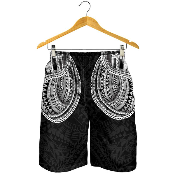 Samoan Traditional Art Tattoos Shorts for Men Tatau Tribal Motifs with ...