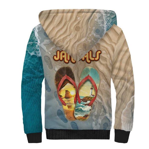 Kiwi Jandal Beach Life Sherpa Hoodie New Zealand Flip Flops Ocean Wave ...