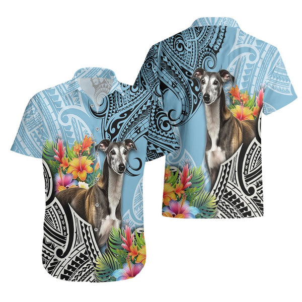 Polynesian Greyhound Hawaiian Shirt Polynesian Pattern And Greyhound TS04