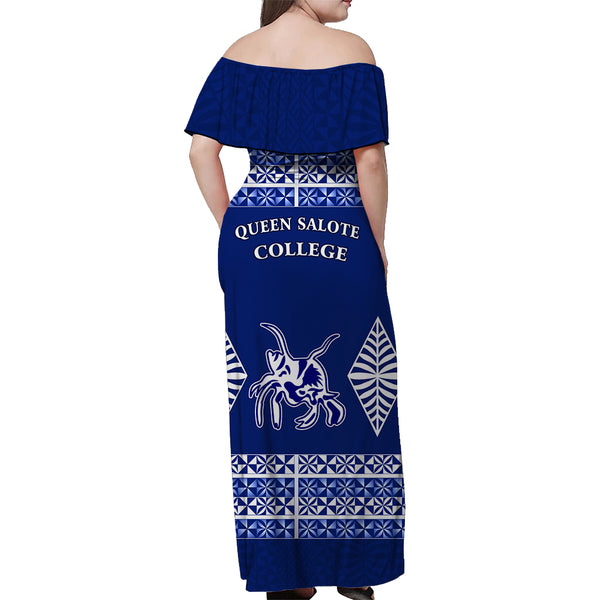 Queen Salote College Off Shoulder Long Dress Tonga Pattern LT13