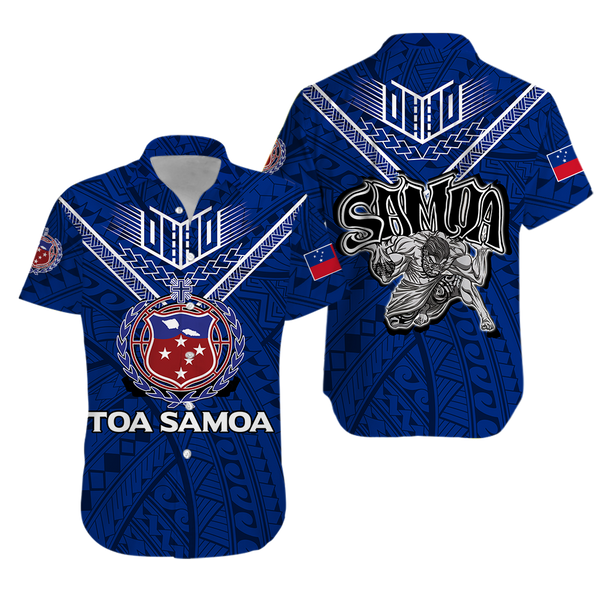 Toa Samoa Rugby Hawaiian Shirt - Samoan Warrior Pride - LT12